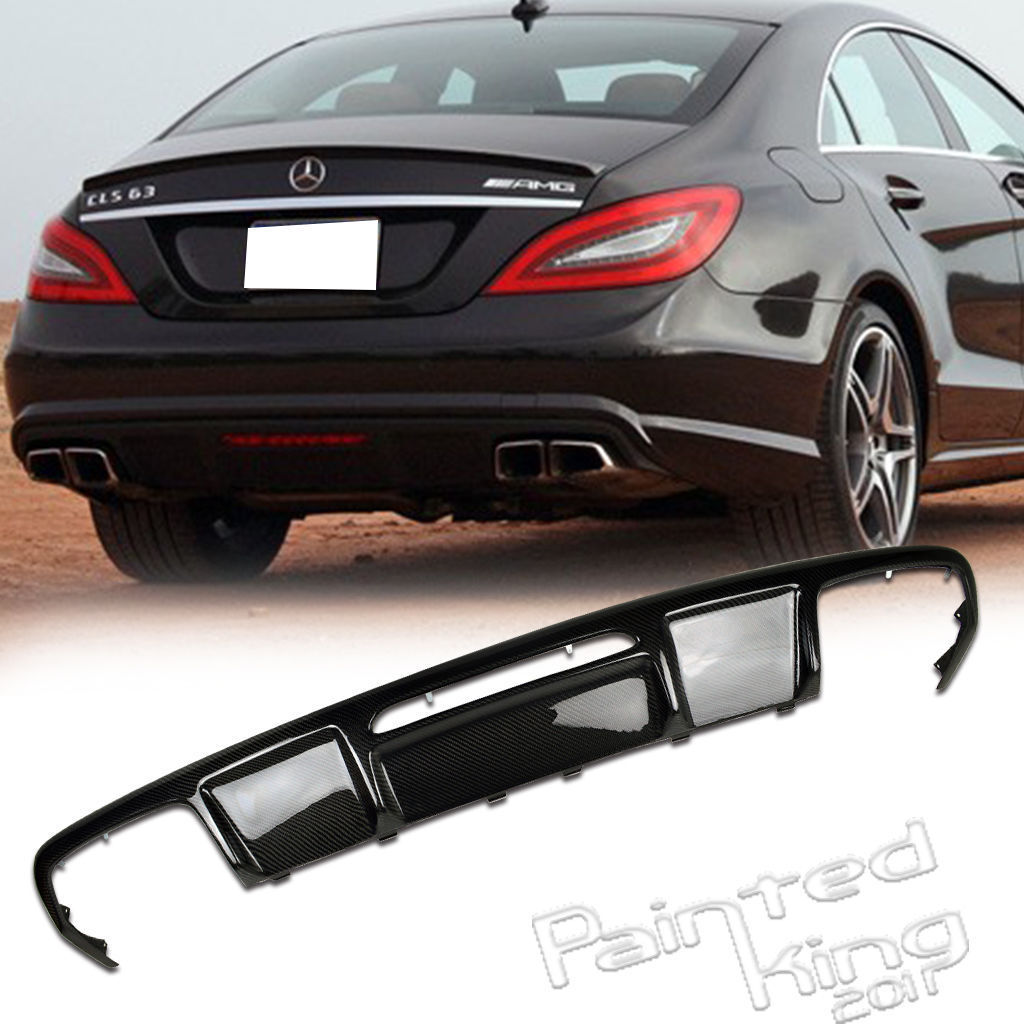 Carbon Fit For Mercedes BENZ W218 4D Rear Bumper Diffuser CLS63 2011 ...