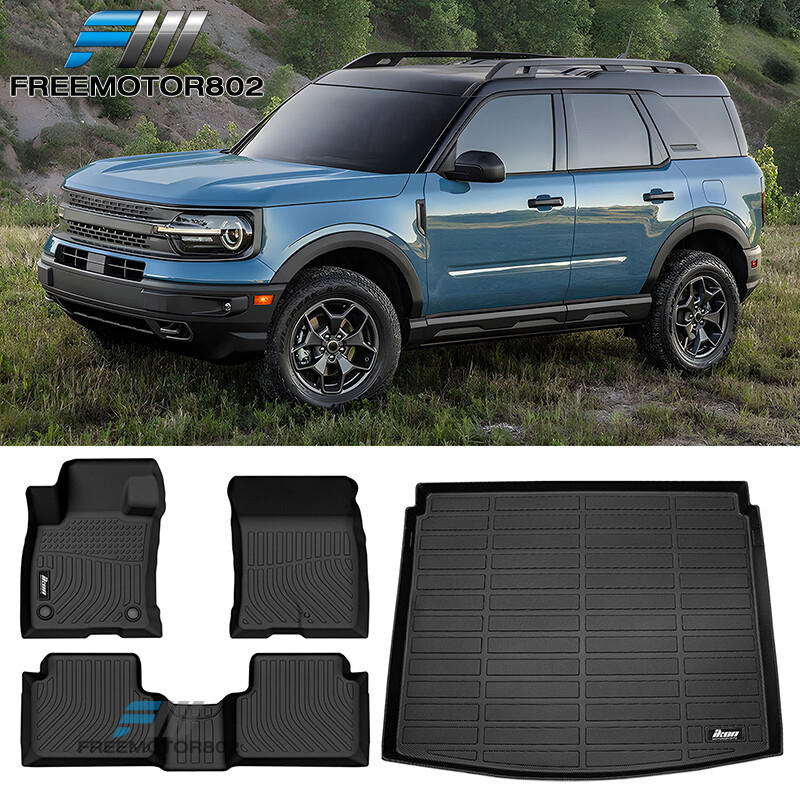 Fits 21-23 Ford Bronco Sport All Season Floor Mats & Rear Trunk Cargo ...