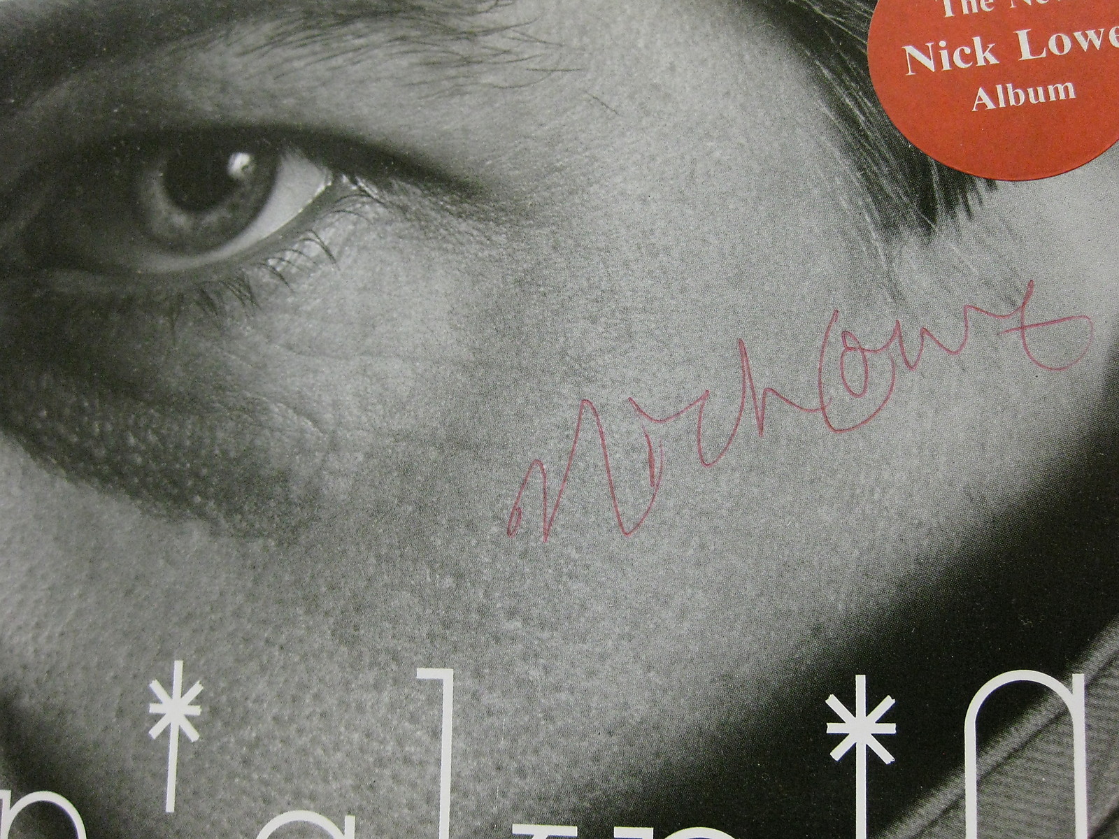 NICK LOWE Nick The Knife 1982 UK ORG AUTOGRAPHED LP Rockpile CARRACK ...