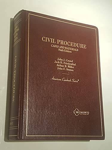 Civil Procedure: Cases and Materials (American Casebook Series ...