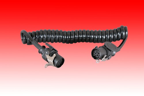 LKW NFZ Elektro Wendel Anhänger Kabel Auflieger Kabel 15 polig ADR ...