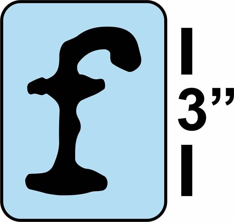 Typewriter Font Letters Stencil Kit - Reusable - 3 Inches Tall - Custom ...