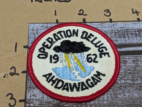 Ahdawagam Operation Deluge 1962 Boy Scouts Of America Patch Wisconsin | eBay