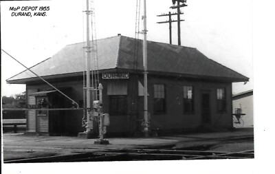 RPPC Real Photo Postcard Kansas Durand MoPac Depot Station 1955 Connor ...