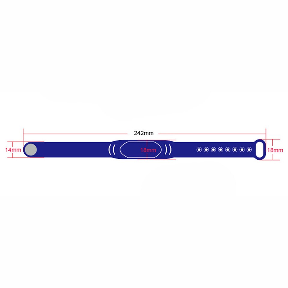 125KHz RFID EM4100 Blue wrist strap fitness card sauna wrist card ...