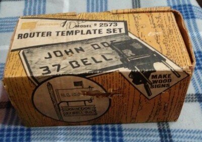 SEARS CRAFTSMAN ROUTER NUMBERING LETTERING TEMPLATE SET 9-2573 92573 | eBay