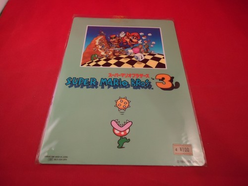 Super Mario Bros. 3 Nintendo NES RARE Promotional Plastic Display Japan ...