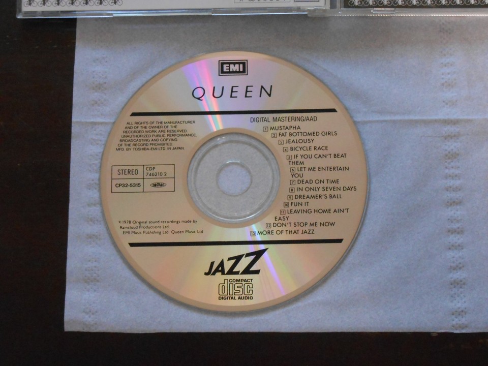 QUEEN Jazz CD Japan 13 tracks EMI CP32-5315 | eBay