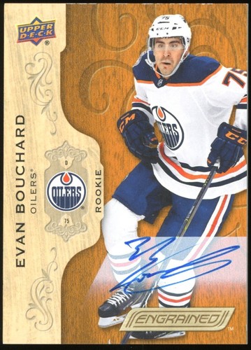 2018 UPPER DECK ENGRAINED AUTOGRAPHS #83 EVAN BOUCHARD RC SP | eBay