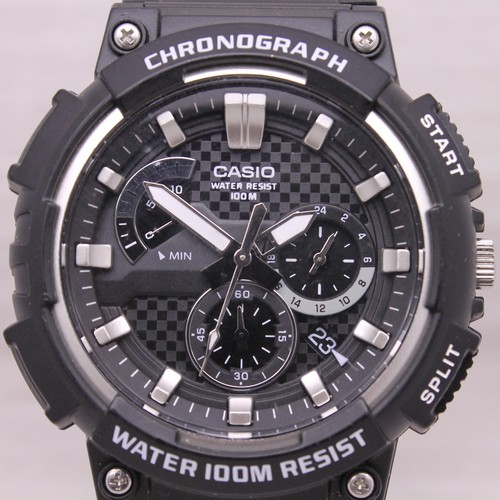 Casio 51mm Steel Back Men's 100m Quartz Chronograph Watch 5490 MCW-200H ...