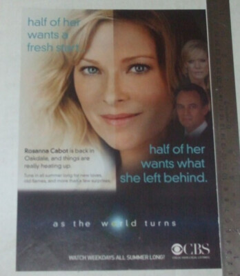 Rosanna Cabot AD As The World Turns ONE magazine page PHOTO ...