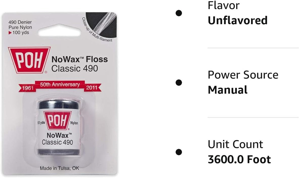 Poh Dental Floss Unwaxed 100 Yd | eBay