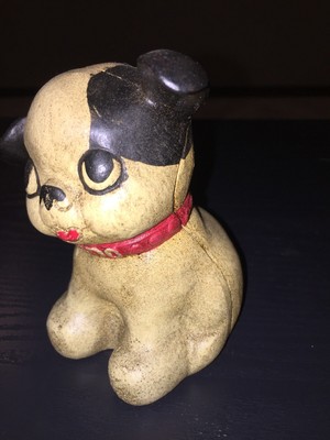 Fido Cast Iron Patina Piggy Bank Tom & Jerry Dog Doggie Pooch Banking ...