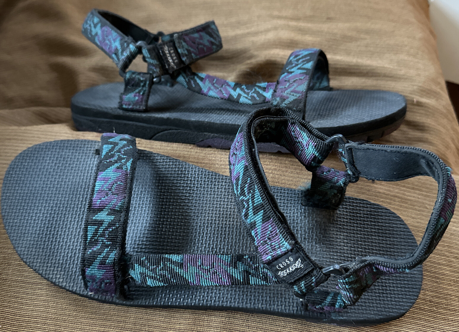 Cross Trekkers Men Sling Back Sport Hiking Sandal SZ 13 Hurricane Black ...