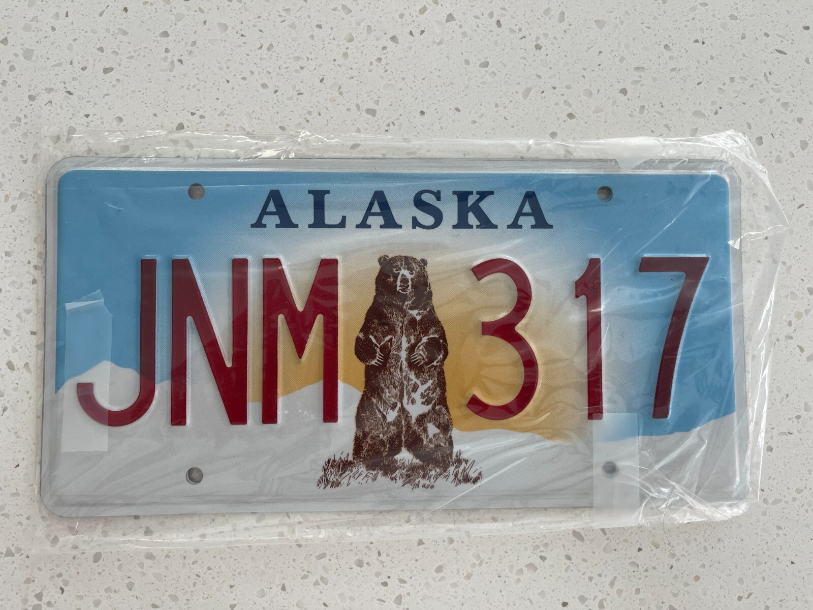 PAIR Alaska License Plate GRIZZLY STANDING BEAR MINT AK Expired 2018 | eBay