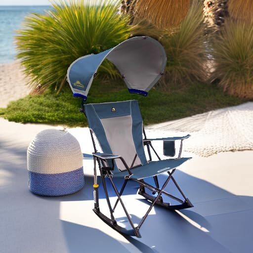 Sunshade Rocker Outdoor Rocking Chair with Canopy | eBay