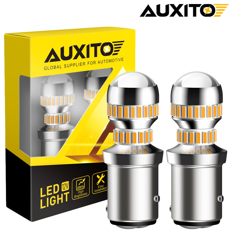 AUXITO 1157 BAY15D 2357 LED Reverse Brake Turn Signal Light Bulbs 3000K ...