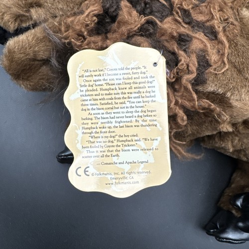 Folkmanis Bison Buffalo Full Body Hand Puppet 15" Plush Toy Retired ...