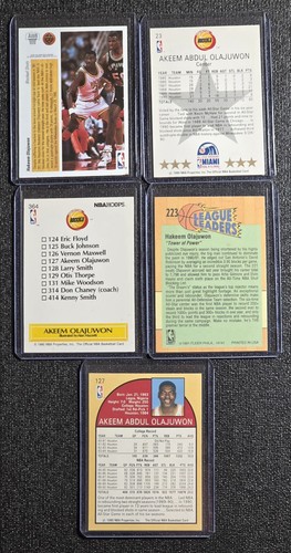 A 5 CARD LOT OF HAKEEM OLAJUWON NBA BASKETBALL CARDS HOUSTON ROCKETS | eBay