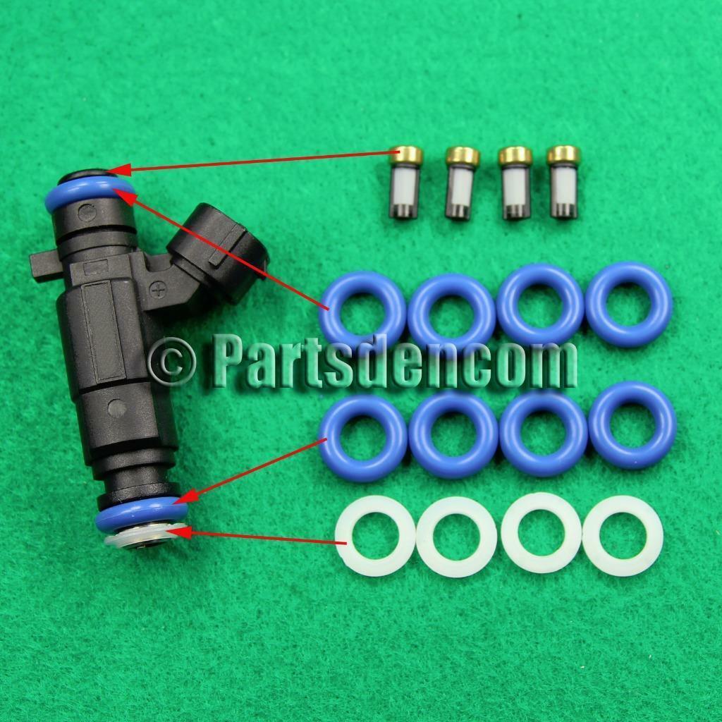 FUEL INJECTOR SERVICE KIT FITS HYUNDAI TUCSON G4GC 2.0L 4CYL 2005-2010 ...
