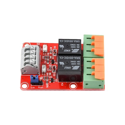 5V 20A 2 Channel Relay Control Module Support High And Low Voltage ...