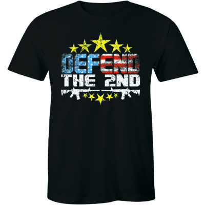 Defend the 2nd Second Amendment T-shirt Gun AR-15 USA NRA Pro 2A Men's ...