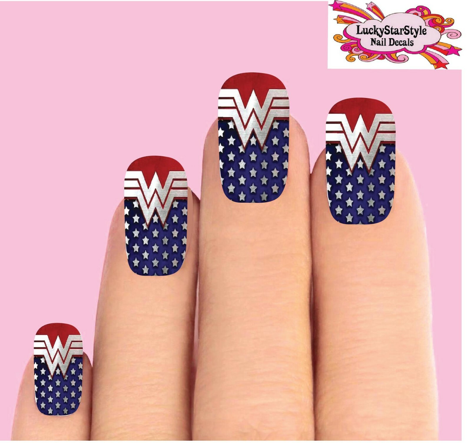 Waterslide Full Nail Decals Set of 10 - Wonder Woman | eBay
