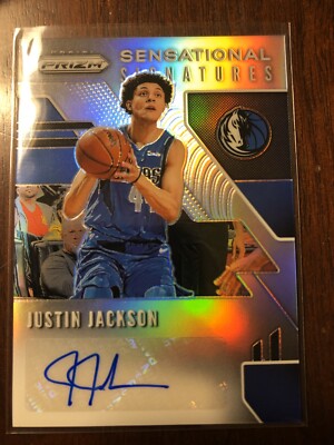 2019-20 Prizm JUSTIN JACKSON Sensational Signatures Silver Auto #4 | eBay