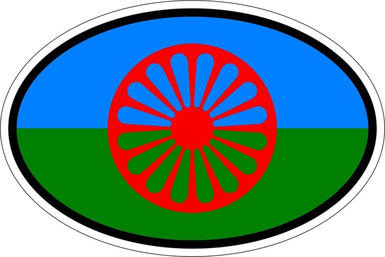 Sticker Oval Flag Code Country Roms Gypsy Gypsies ROM | eBay
