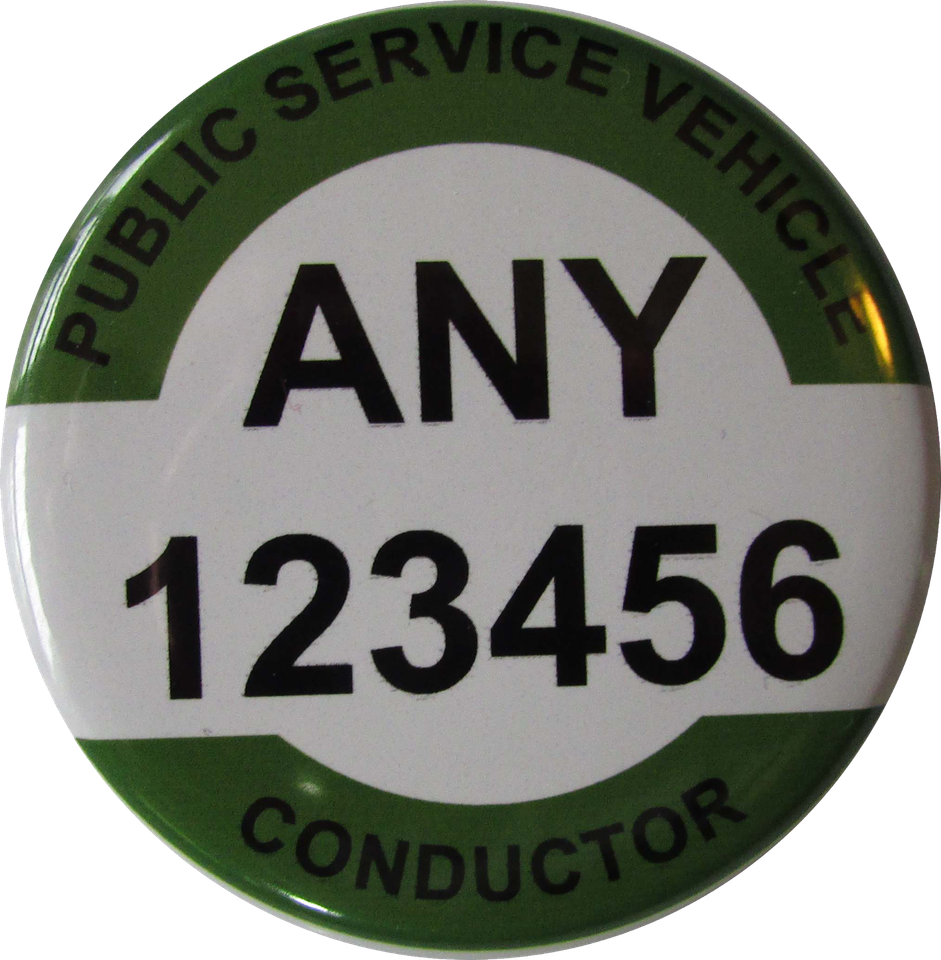 PSV, PCV BUS COACH DRIVER, Your Details On A 50mm Badge, Fridge Magnet ...