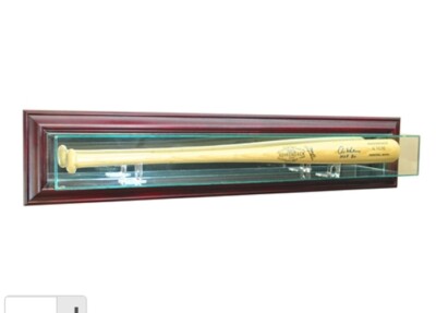 Black Wall Mounted Baseball Bat Display Case Glass and Mirror | eBay