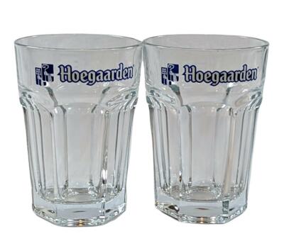 Set of 2 ~ Hoegaarden ~ Heavy Hexagonal Beer Glasses 25 cl Belgium ...