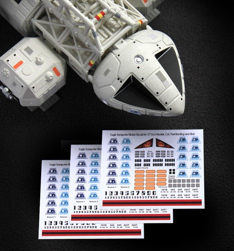 SPACE 1999 EAGLE TRANSPORTER - 3 x STICKER DECALS - SIXTEEN12, MPC & P ...