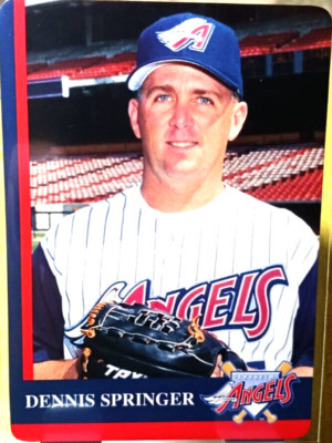 1997 Mothers Cookies Card of Dennis Springer (Angels) #19 (NM) Free ...