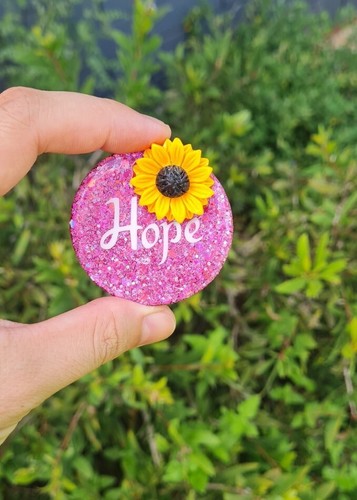 Personalised Glitter Flower Name Badge, Name Tag | eBay Australia