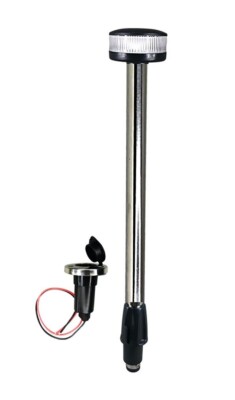 Pactrade Marine All Round LED Stern Anchor Light Pole 22" w Base Socket ...