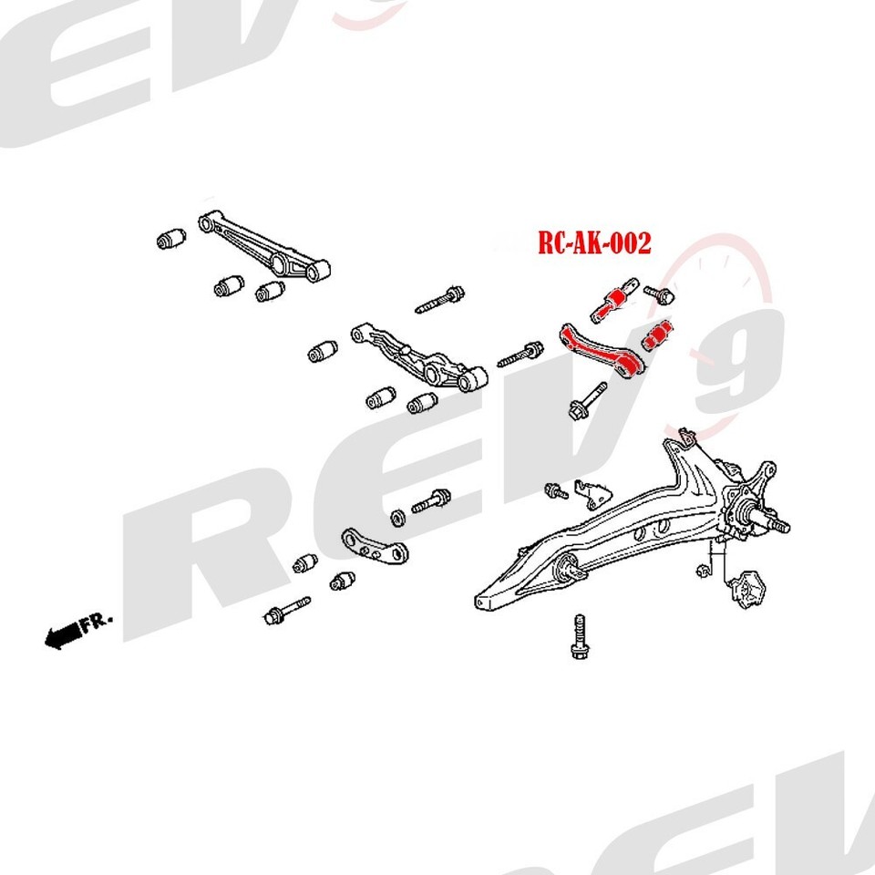BLACK ADJUSTABLE REAR CAMBER KIT SET ALIGNMENT FOR ACURA INTEGRA (DB/DC ...