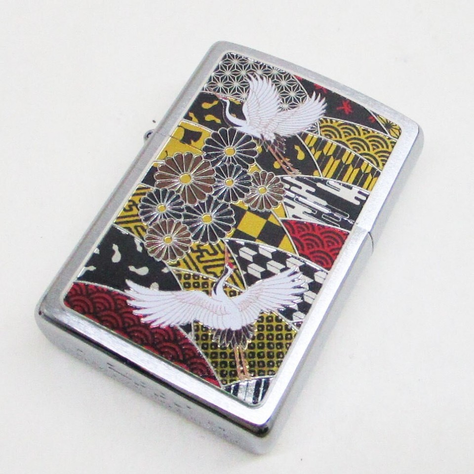 ZIPPO Oil Lighter USA ZIPPO Japanese Pattern Series Couple Crane CP-KD ...