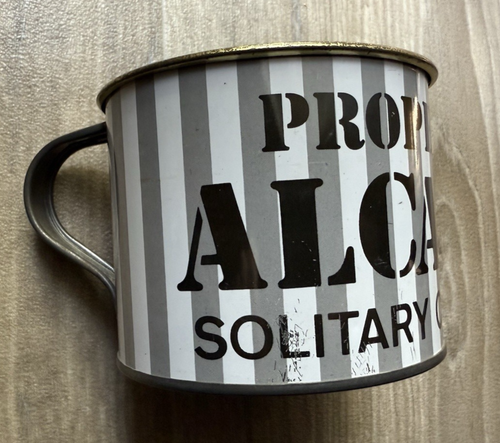 VINTAGE ALCATRAZ JAIL METAL TIN CUP SOUVENIR FROM PRISON SOLITARY ...