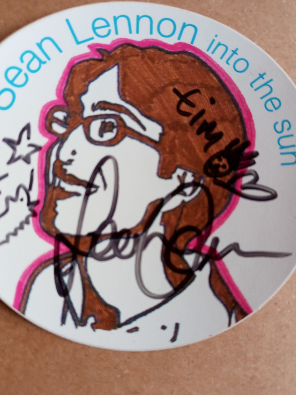 Beatles - Sean lennon, Yuka Honda,Timo Ellis Signed Into the Sun promo ...