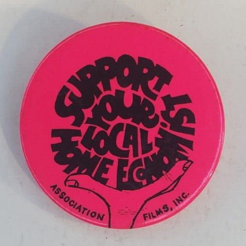 Vintage Support Your Local Home Economist Association Films Inc Pinback ...