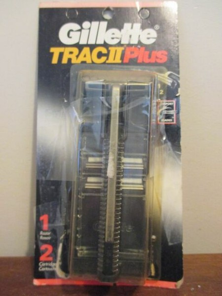 Gillette Trac II Plus Razor With 2 Blades - 1994 Made in USA for sale ...