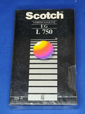 Scotch Videocassette Video Cassette EG L 750 Beta Max Blank Tape NEW ...