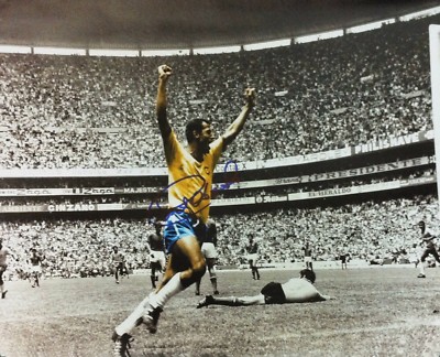 CARLOS ALBERTO SIGNED 16x12 BRAZIL 1970 FIFA WORLD CUP FINAL ITALY ...