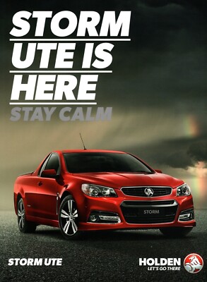 Holden Commodore VF Limited Edition Storm Ute SS V8 or SV6 Brochure | eBay