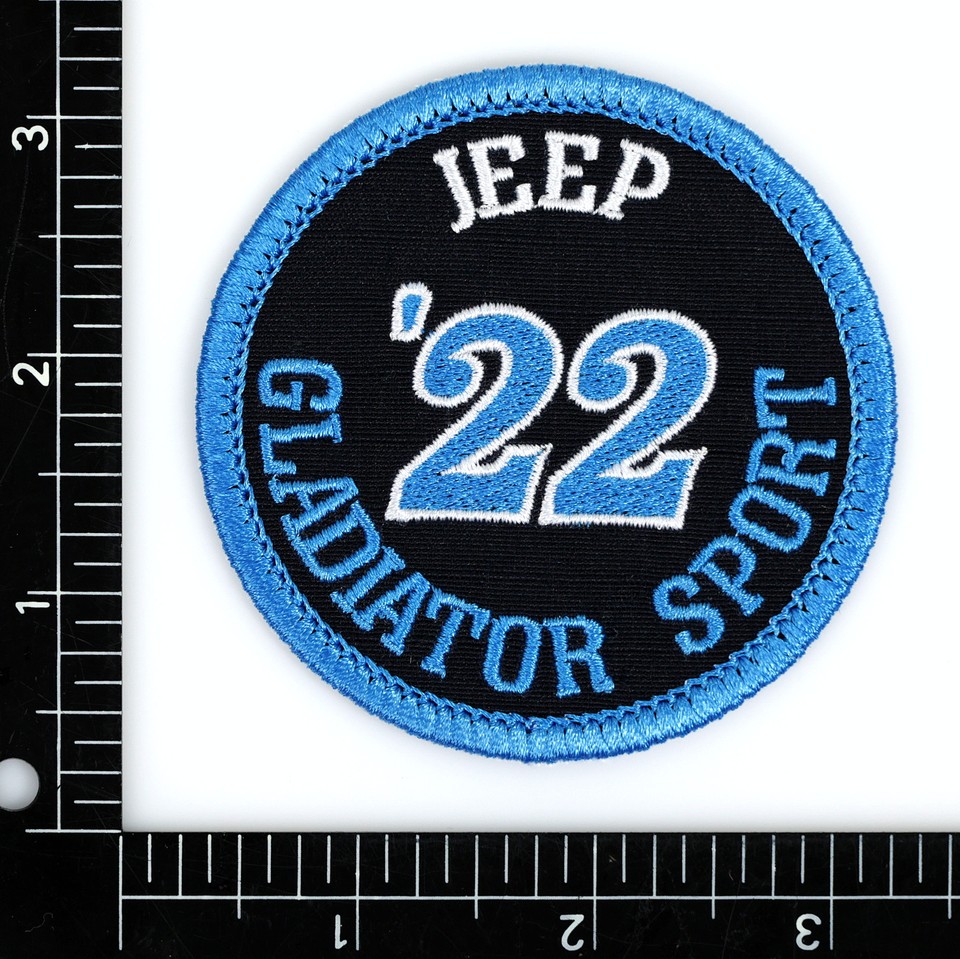 2022 Jeep Gladiator Sport Embroidered Patch Black/Aqua Iron-On Sew-On ...