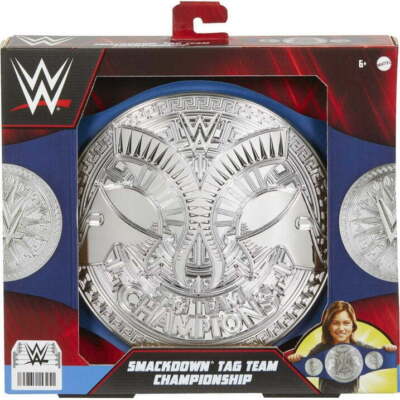 WWE Tag Team Championship Belt Blue Smackdown Mattel Toy Uso Judgement ...