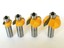 4pc 1/2" Shank Radius 1/2",3/8",1/4",1/8" Cove Convex Router Bit Set ...
