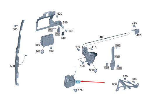 NEW MB VITO W447 REAR LEFT POWER CLOSING SYSTEM DOOR DRIVE A4477600010 ...