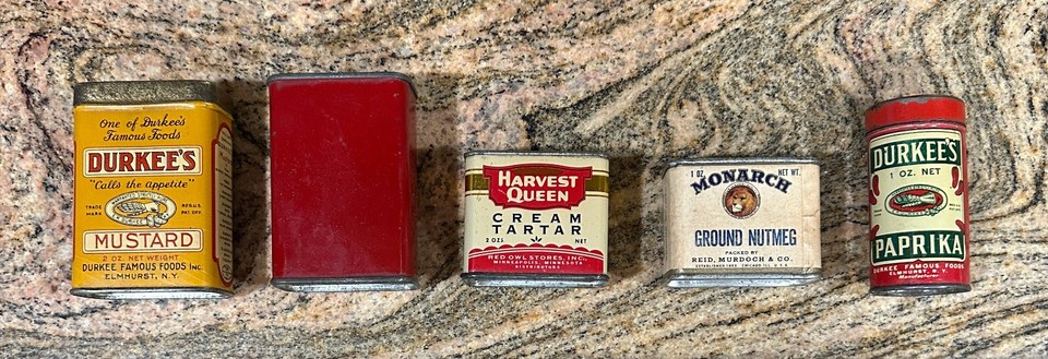 Vintage SPICE TIN Lot Durkee's, Monarch, Harvest Queen, Minneopa ...